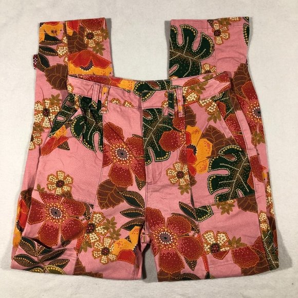 FARM Rio | Pants & Jumpsuits | Farm Rio Anthropologie Womens Small Pink ...